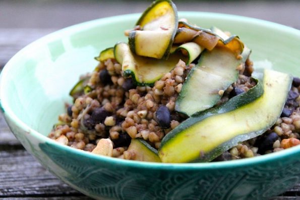 Miso Buckwheat with Black Beans, Courgette & Lime - Naturally Sassy