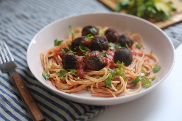 Spaghetti & Bean Balls - Naturally Sassy