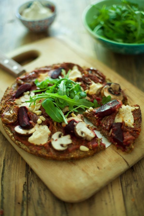 Sundried Tomato, Rocket and Cashew Mozzarella Pizza - Naturally Sassy