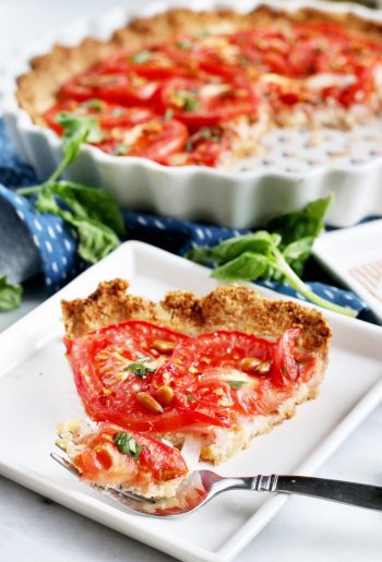 Basil Tomato Tart - Naturally Sassy